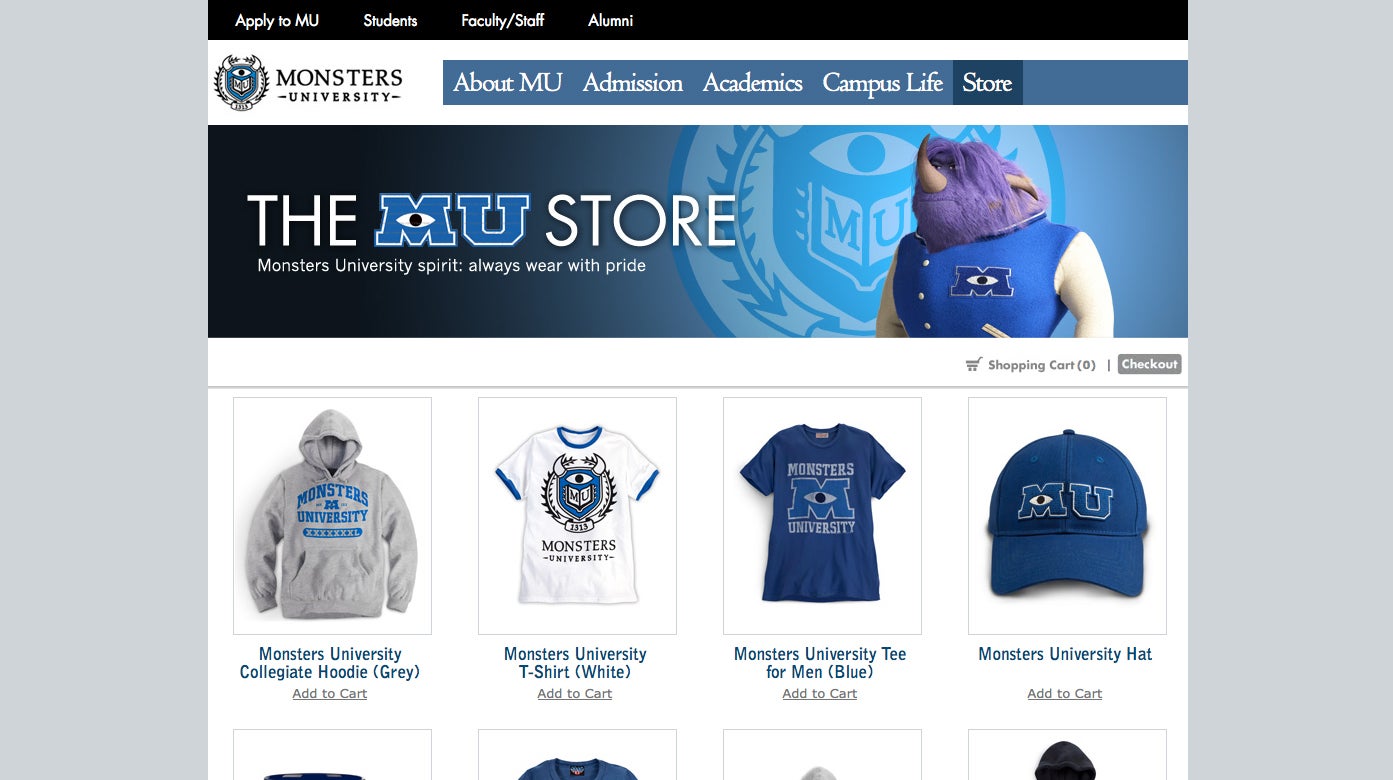 "Monsters University" Schools You On How Movie Tie-In Websites Should ...