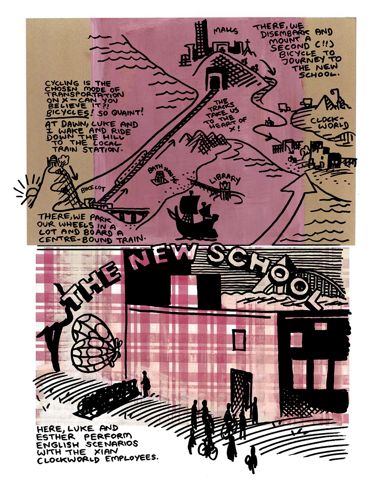 Dash Shaw Tells Surreal Theme Park Story In Color-Drunk "New School ...