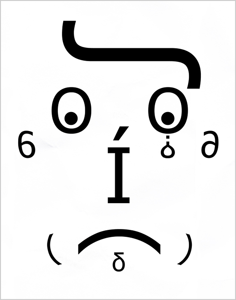 A Face Drawn Using Only Letters From Comic Sans - Fast Company
