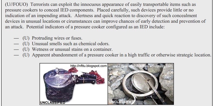 Homeland Security Warned In 2004, 2010 Of Pressure Cooker Bombs Like ...