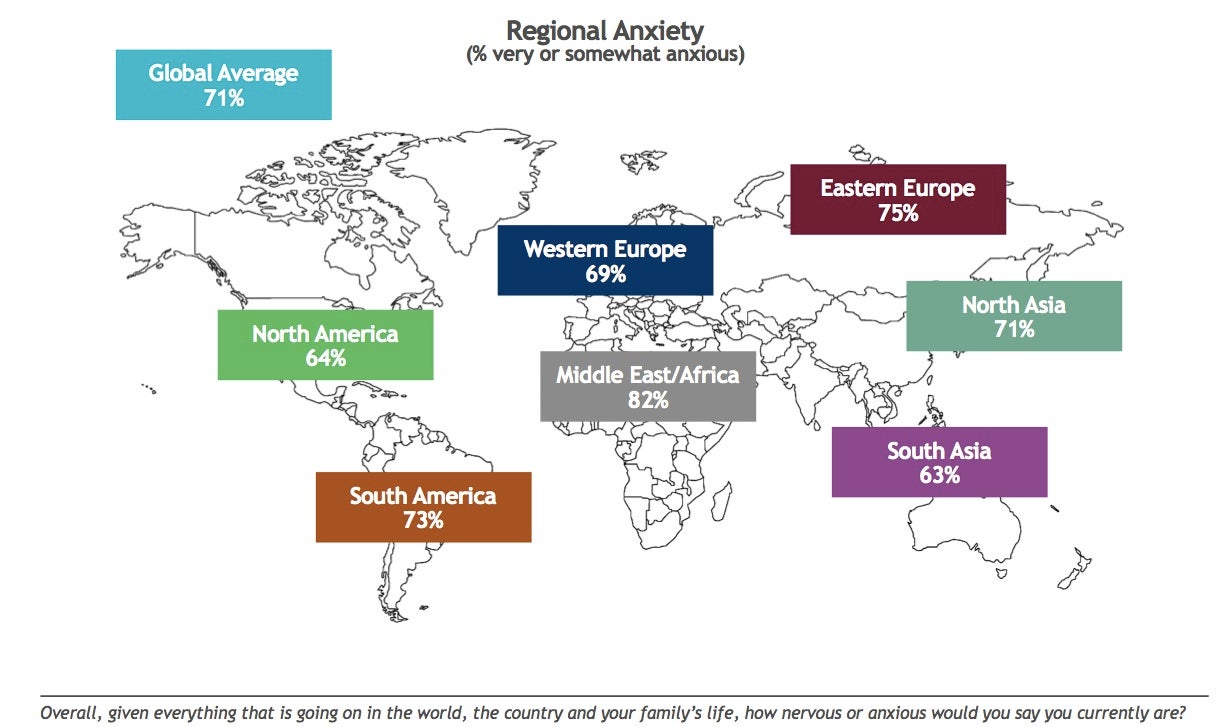 What Countries Are Most Anxious About Around The World - Fast Company