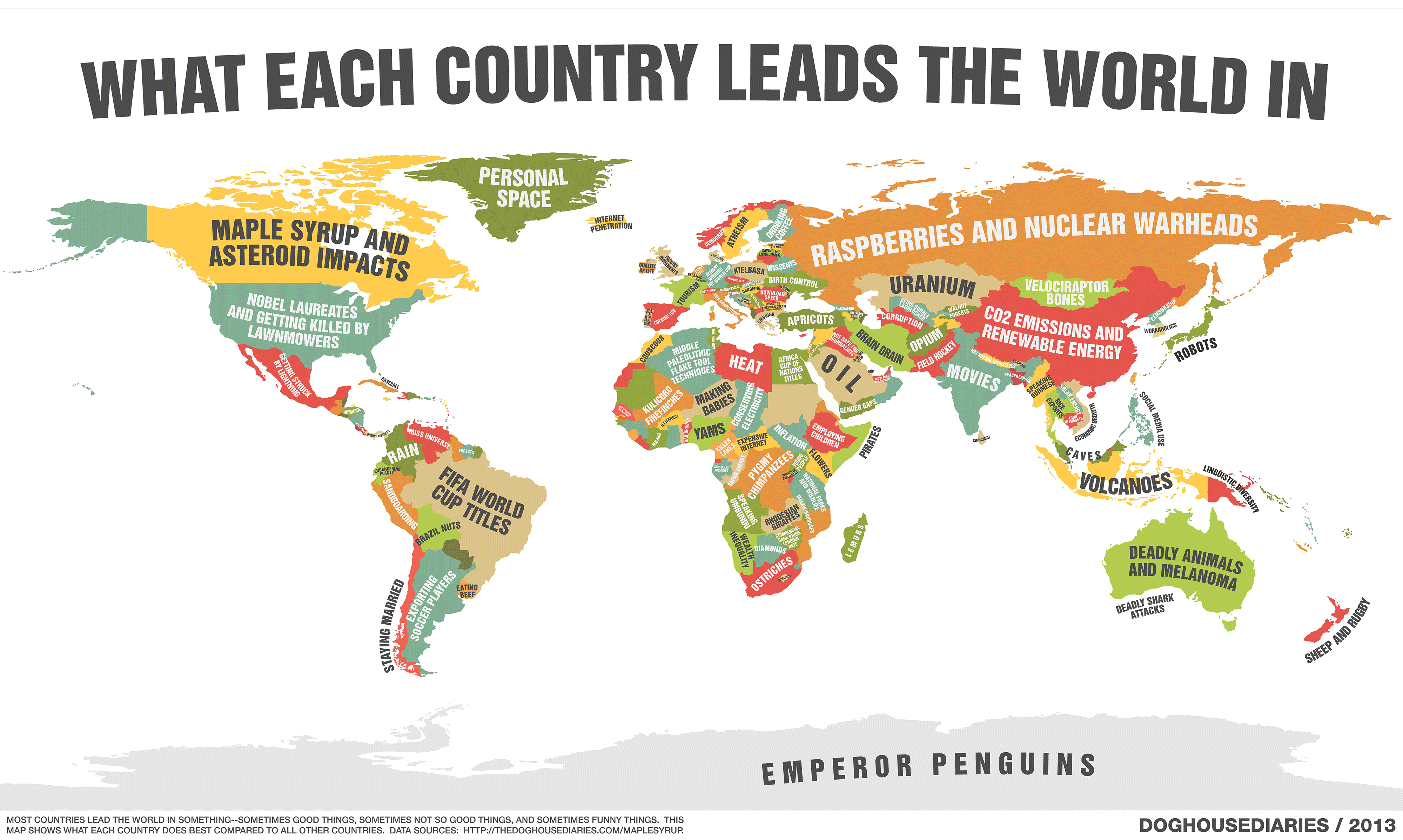 This Map Shows What Every Country Leads The World In And It's Not ...