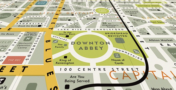 Infographic: A Map Of Famous Places From Your Favorite TV Shows - Fast ...