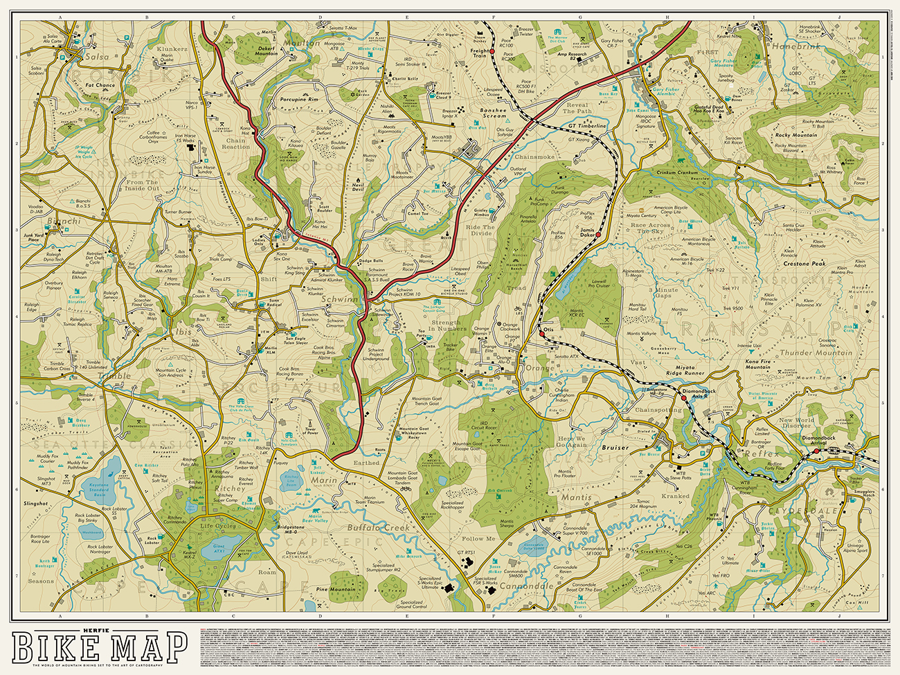 A Map Of The Weird World Of Cycling - Fast Company