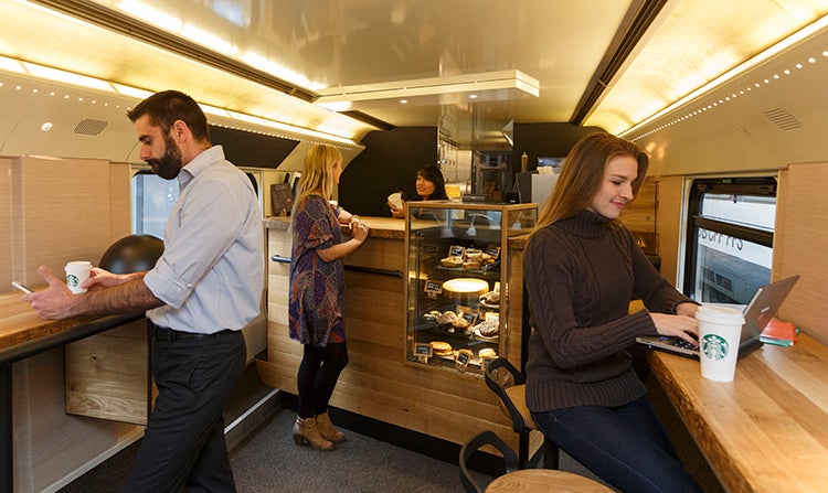 This Train Is Hiding A Full Starbucks Store Inside - Fast Company