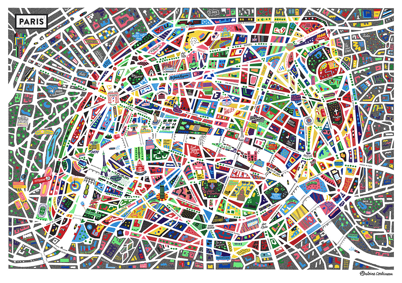 An Awesome Neon Map Of Paris - Fast Company