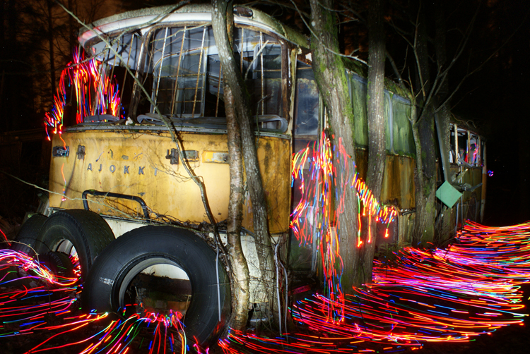 Incredible Light Paintings Bring Wrecked Cars To Life - Fast Company