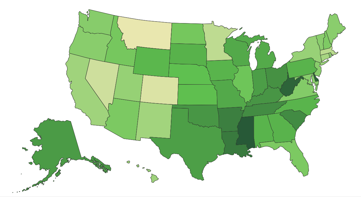 The 5 Fattest States In America - Fast Company