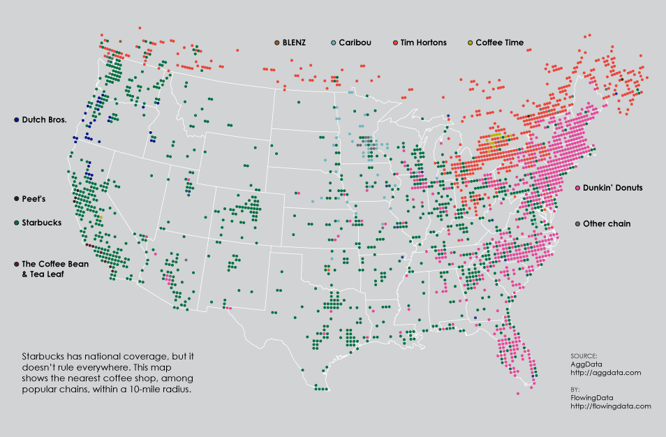Map: Which Coffee Chain Dominates In Your City? - Fast Company