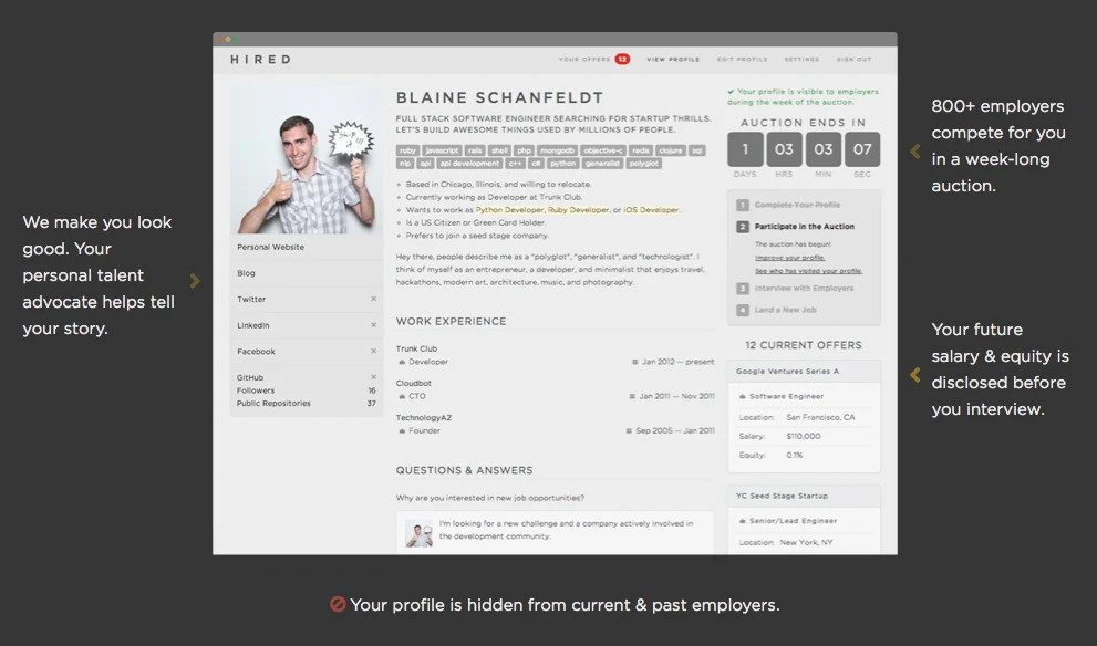 Hired, A Marketplace For Job Searchers, Launches in New York - Fast Company