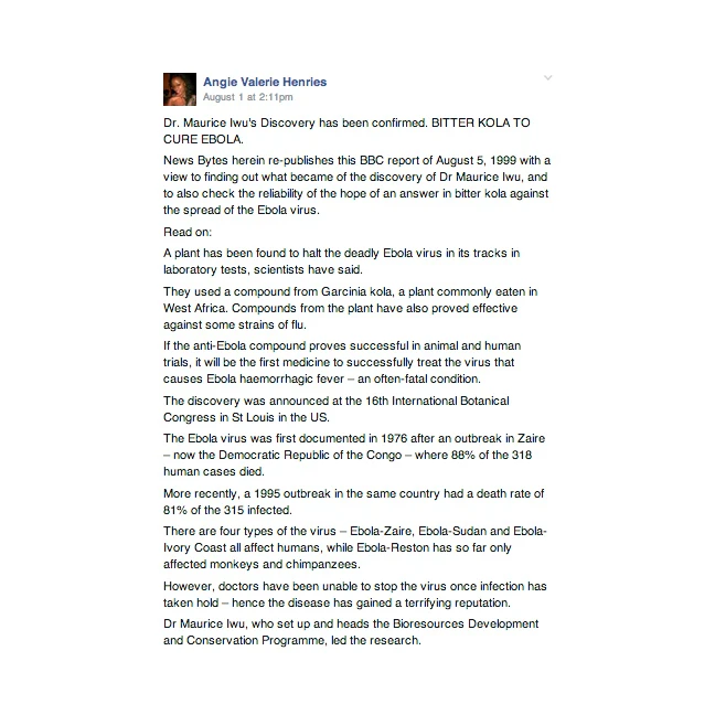 Fighting The Endless Spread Of Ebola Misinformation On Social Media Fast Company