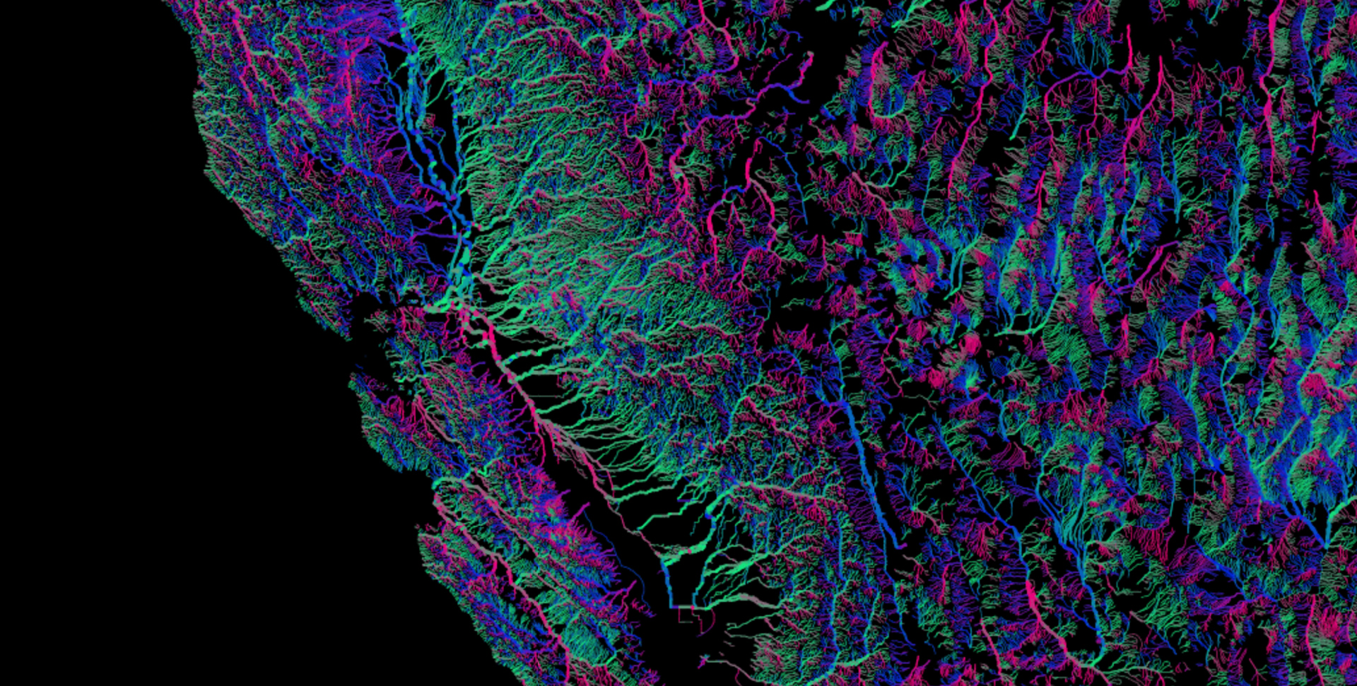 Visualization Turns America's Rivers Into A Gorgeous Rainbow - Fast Company