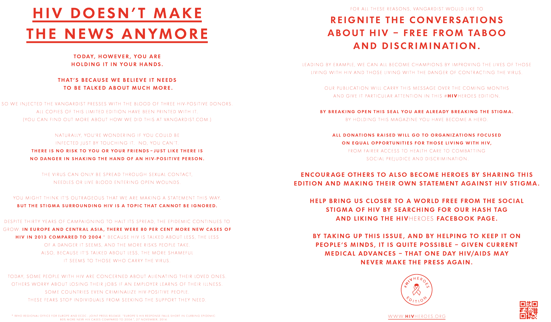 To Help Destigmatize HIV Victims, This Magazine Was Printed With ...