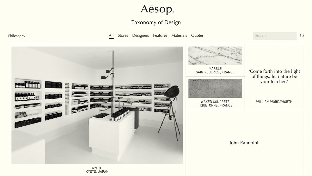 Skincare Brand Aesop Reveals Its 4 Secrets For Standout Retail Design ...