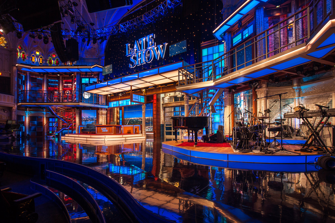The Story Behind The Slick Set Design For "The Late Show With Stephen ...
