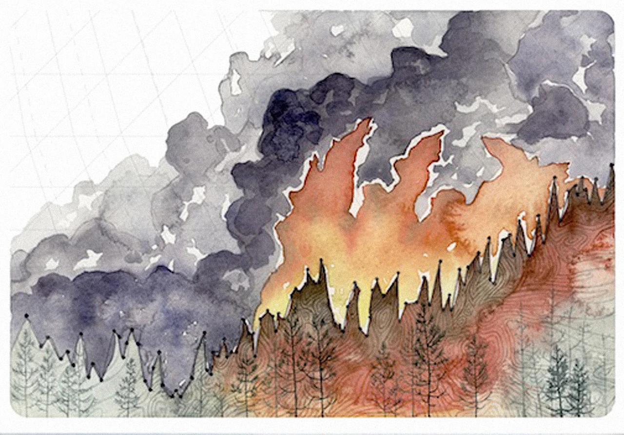 These Beautiful Paintings Turn Depressing Climate Change Graphs Into ...