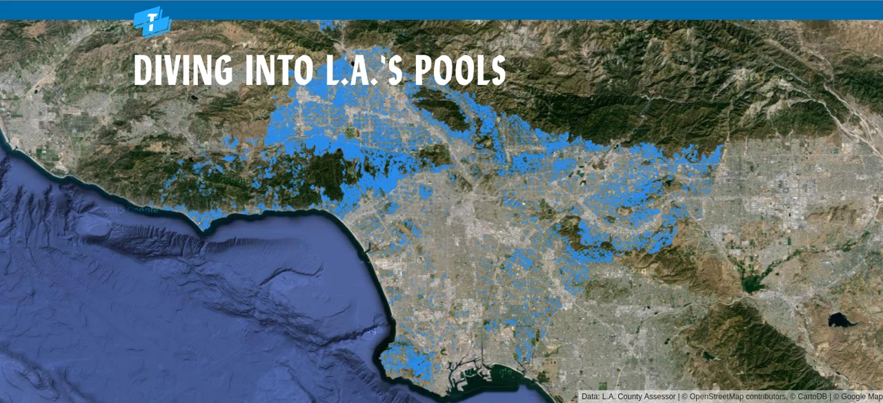 A Crazy Map Of 250,000 Swimming Pools Reveals Los Angeles County's ...