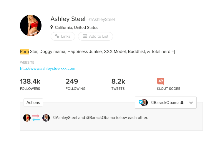 Why Does President Obamas Twitter Account Follow Porn Stars Fast