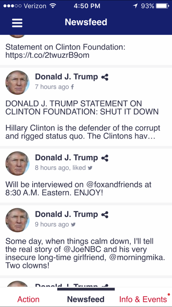 Donald Trump Has An App, And It's A Rip-Off Of Hillary's. Surprise ...