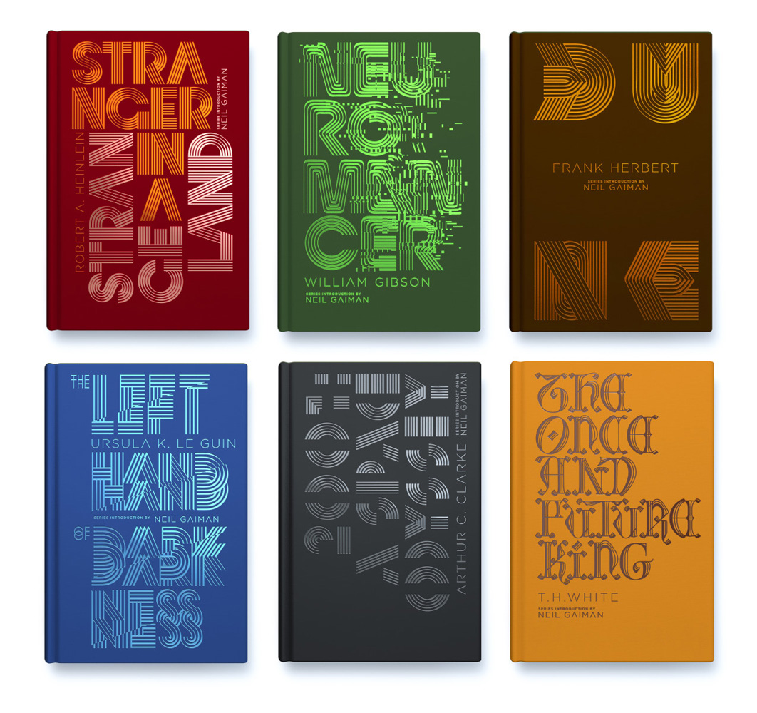 Penguin Reinvents Classic Sci-Fi Book Covers With Clever Type Design ...