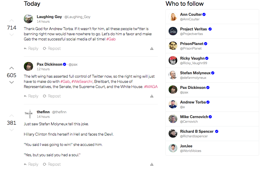 Inside Gab: The New Twitter Alternative Championed By The Alt-Right ...