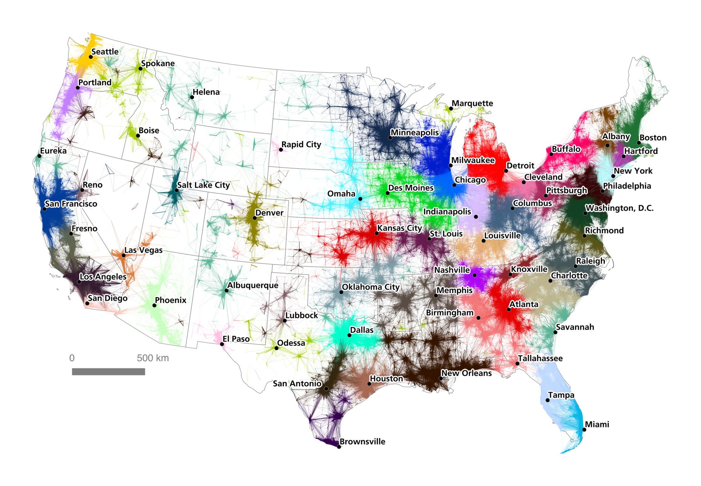 A Map Of The United Megaregions Of America - Fast Company