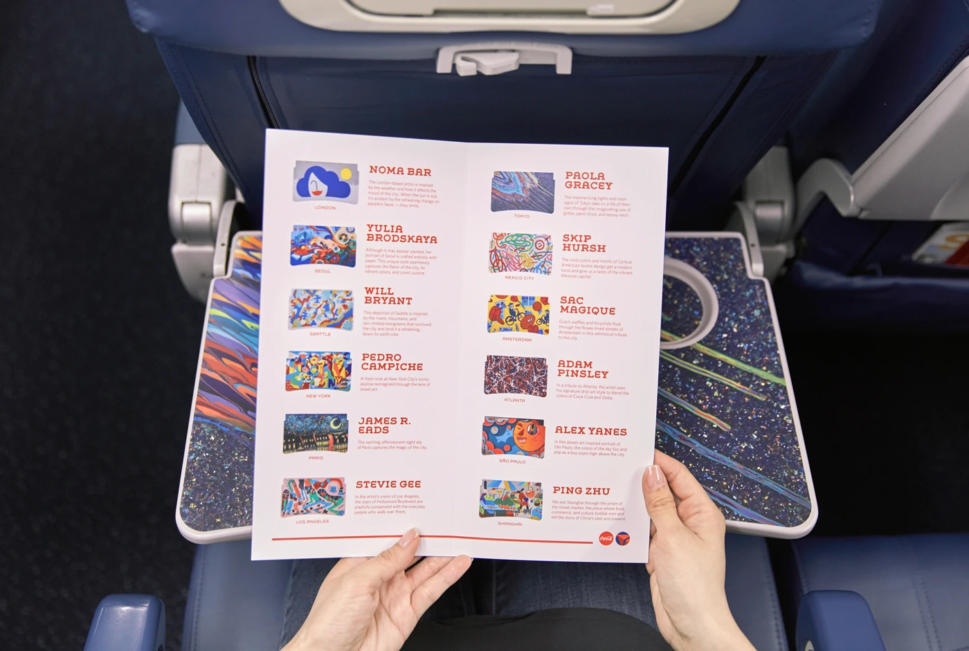 The Next Frontier For Public Art? Airline Tray Tables - Fast Company