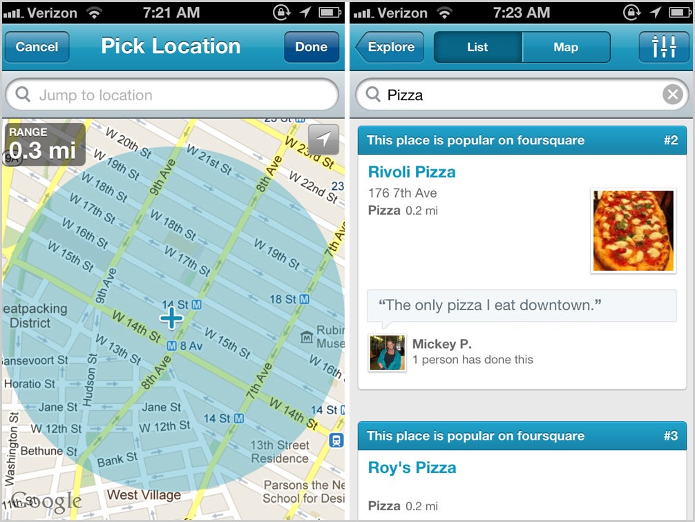 Foursquare Solves A Basic UI Problem That Eludes Google Maps And Yelp ...