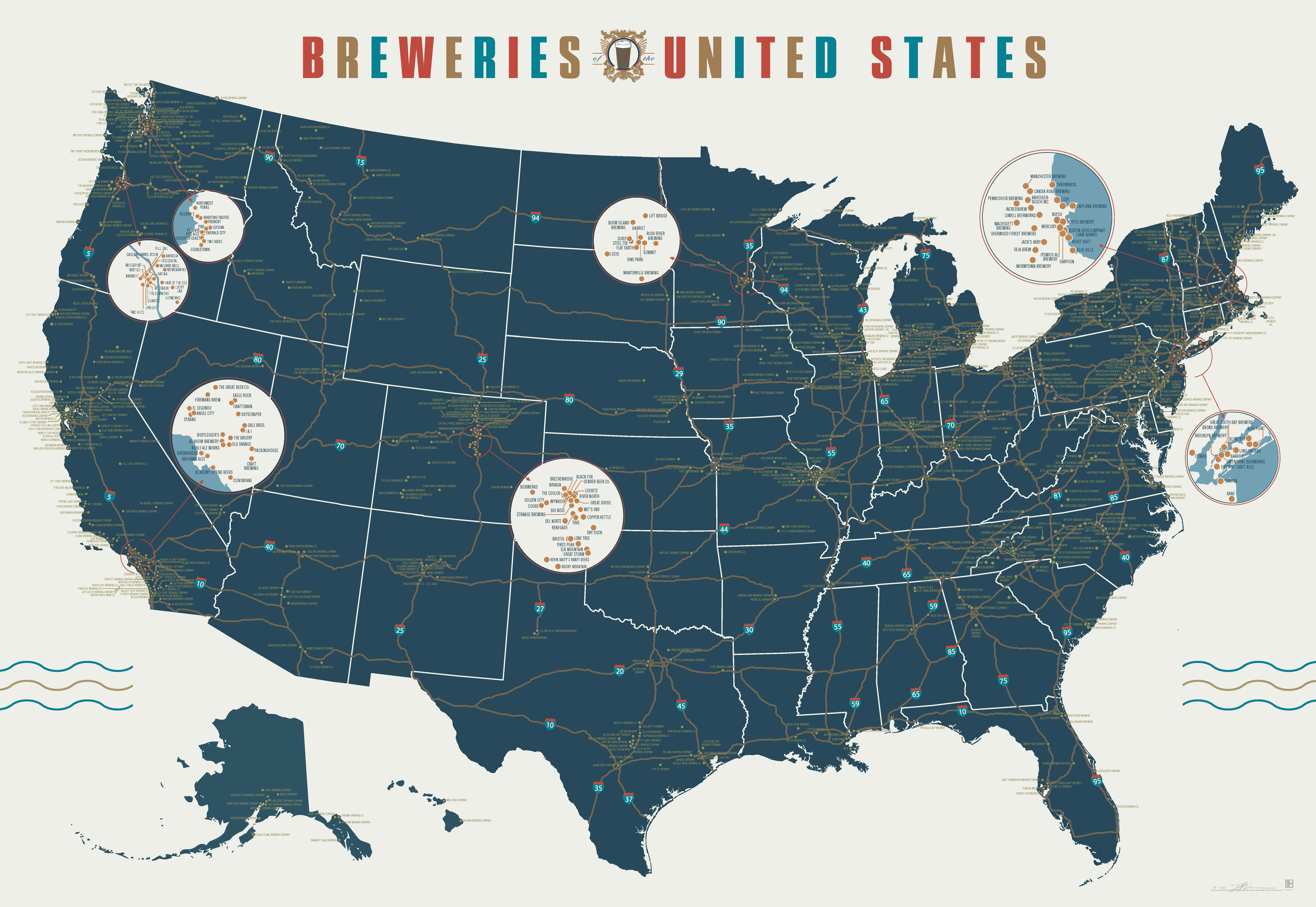 Infographic: A Map Of America's 1,000 Breweries - Fast Company