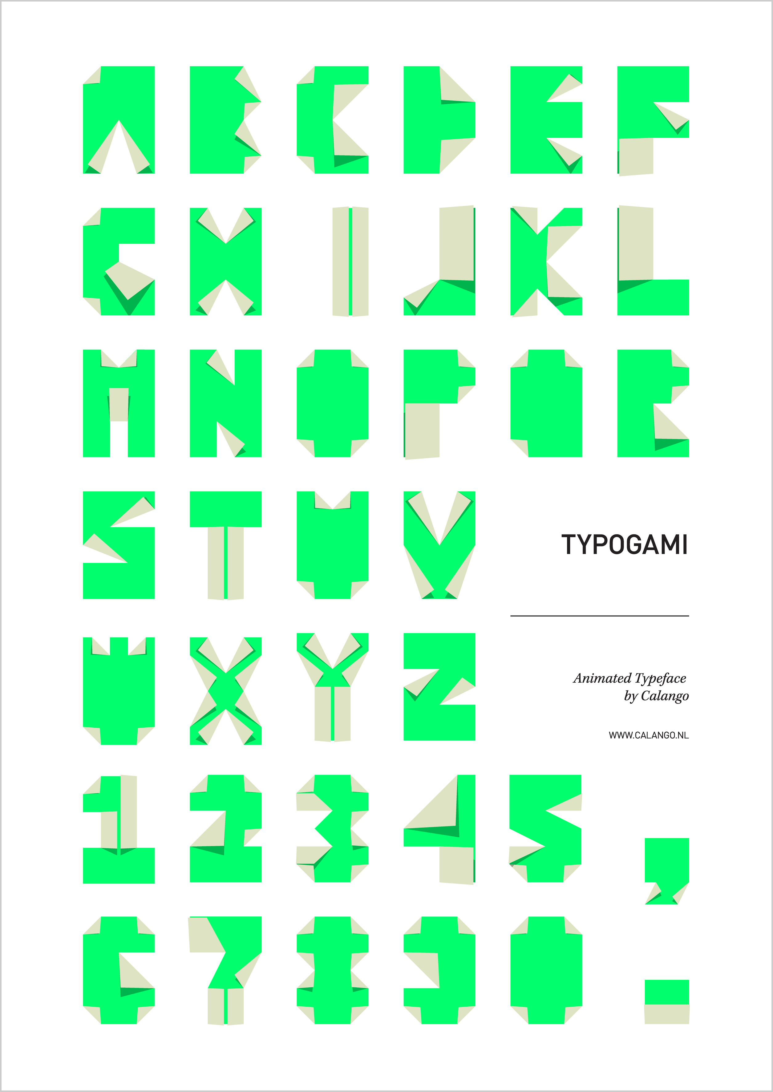 Typogami: A Free Animated Typeface Inspired By Origami - Fast Company