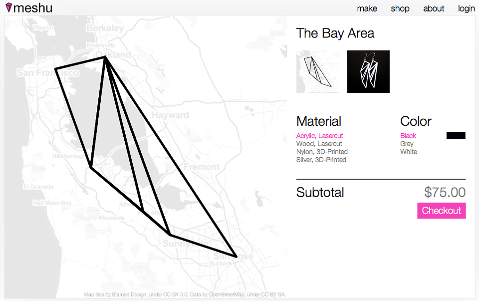 Meshu Maps The Places You've Been, And Turns Them Into Jewelry - Fast ...
