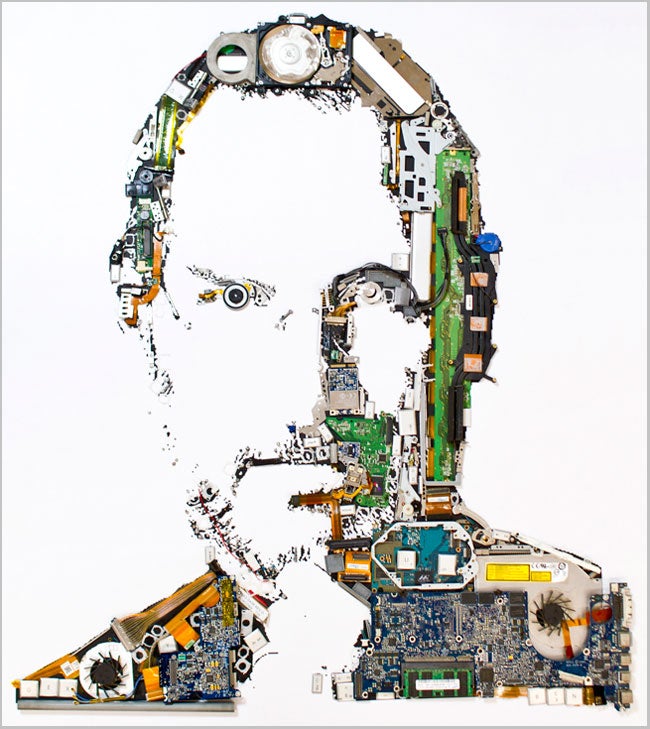 Wanted: A Portrait Of Steve Jobs Made From The Parts Of A MacBook Pro ...