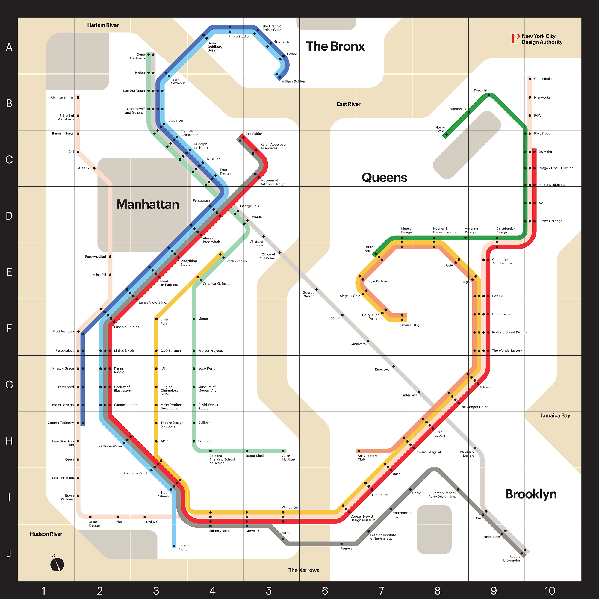 Infographic Of The Day: A Map Of NYC's Design Scene - Fast Company
