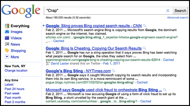Bing Director Calls Google Copying Accusations "Crap," Appeals to ...