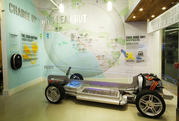 Coda Showcases Its Electric Vehicle In A Shiny Mall Store - Fast Company
