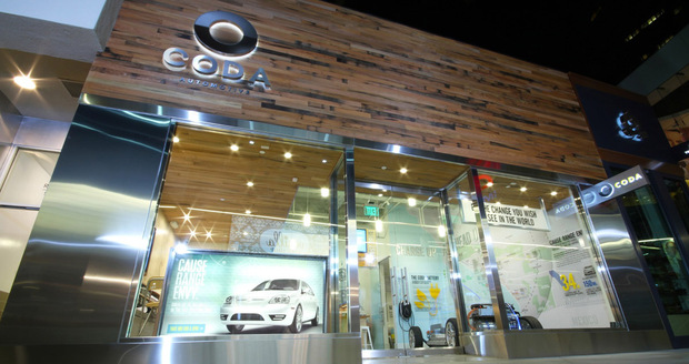 Coda Showcases Its Electric Vehicle In A Shiny Mall Store - Fast Company