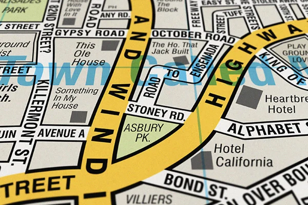 Infographic Of The Day: A Map Using Only Famous Streets From Songs ...