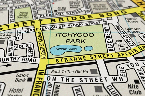 Infographic Of The Day: A Map Using Only Famous Streets From Songs ...