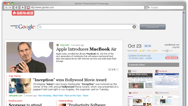 Personal Homepage Software That Knows What You Like, Protects Your ...