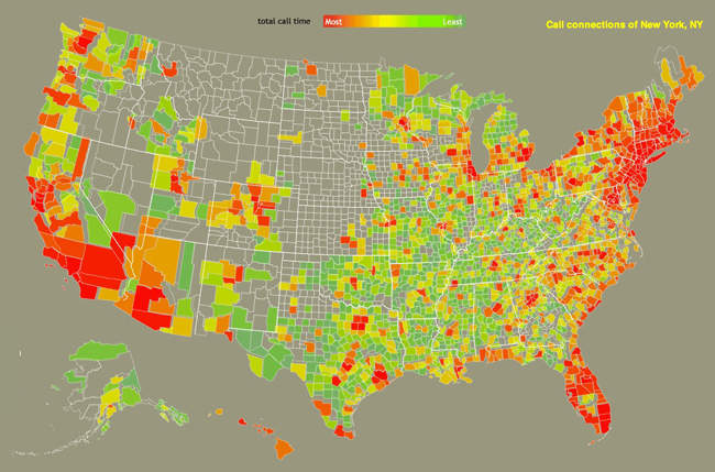 Infographic Of The Day: Cellphone Calls Reveal The United States's ...