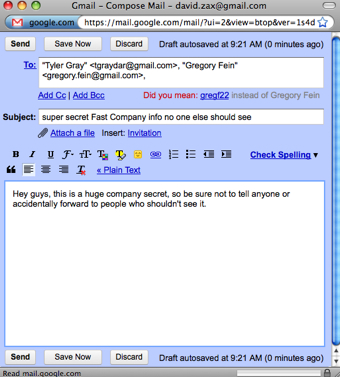 Gmail Now Prevents Embarrassing Mistaken-Identity Email Messages - Fast ...