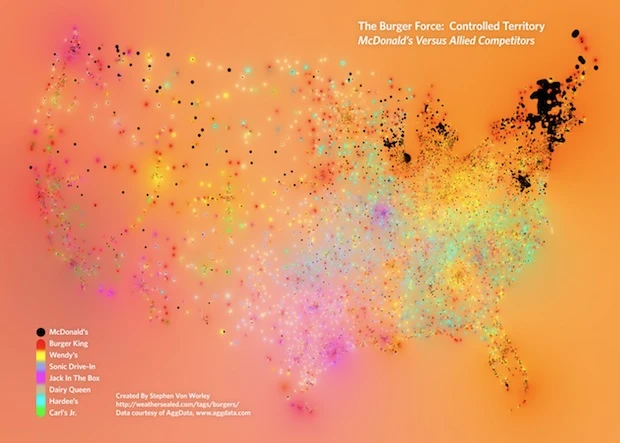 Infographic of the Day: Which Burger Chains Dominate the U.S. Landscape ...