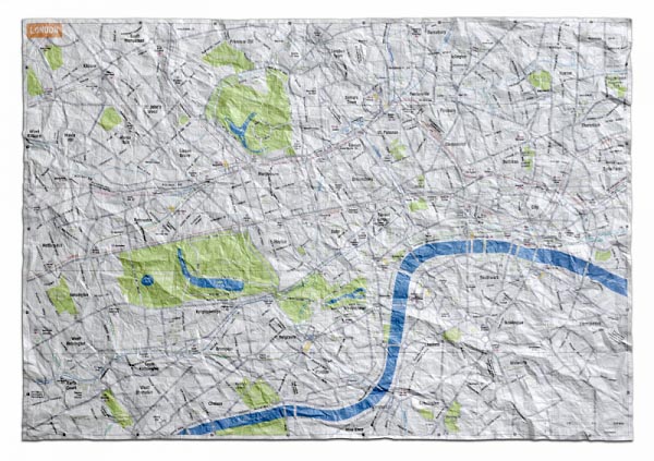 Almost Genius: Emanuele Pizzolorusso's Crumpled Maps - Fast Company