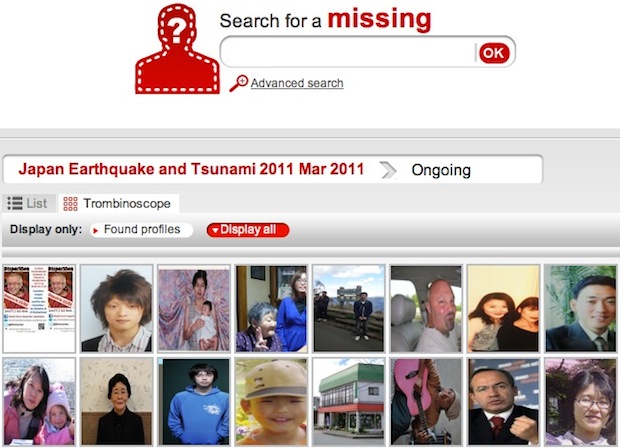 Missing.net Responds to Japanese Disaster With Altruistic Innovation ...