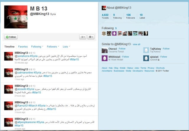 Behind The Mystery Of Spam Tweets Clogging Syrian Protesters' Streams ...