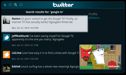 Introducing Twitter TV, Courtesy of Google TV - Fast Company