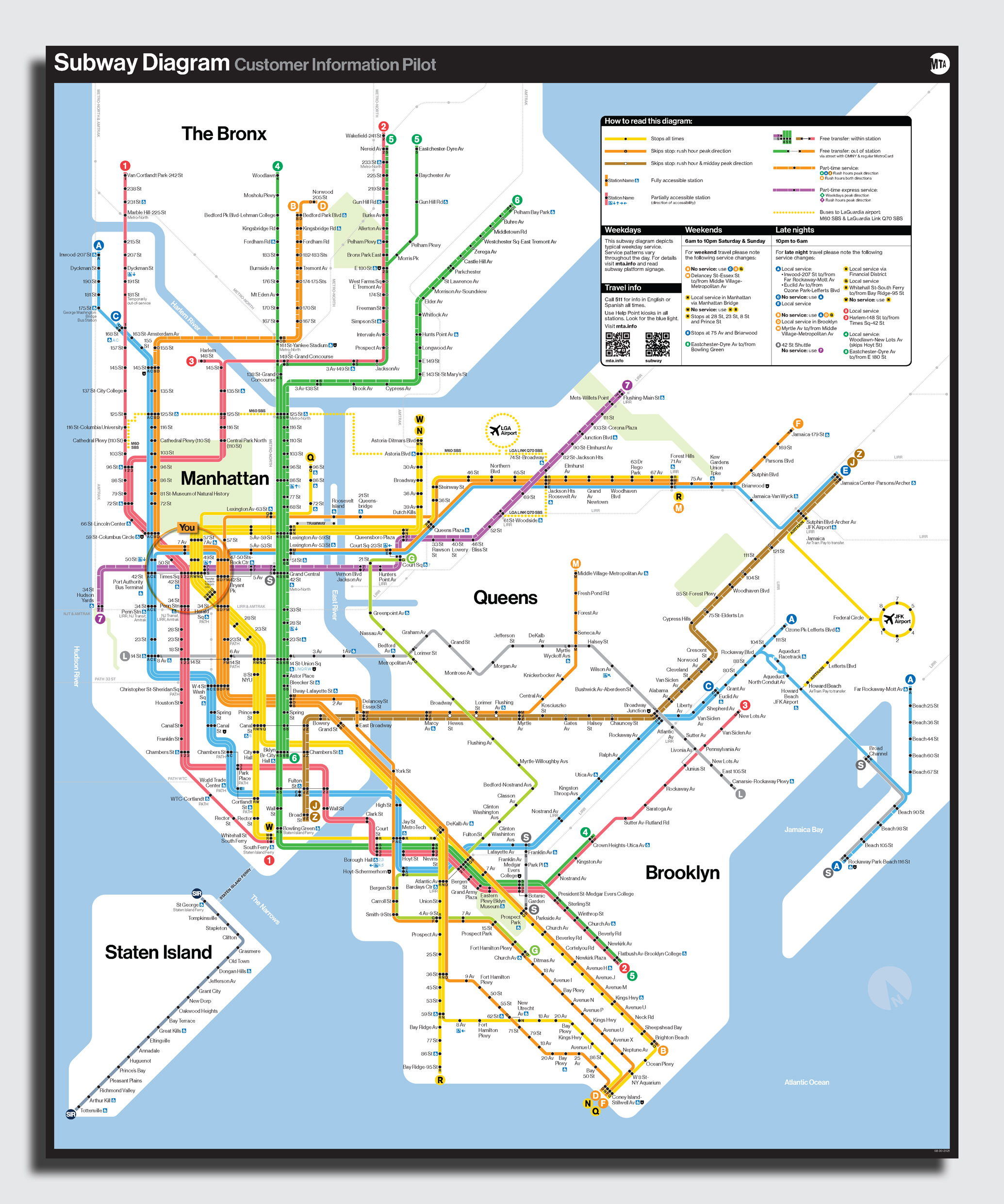See NYC's bold new subway map, inspired by Massimo Vignelli's 1972 classic - Fast Company