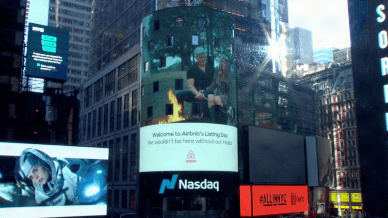 Airbnb nasdaq store