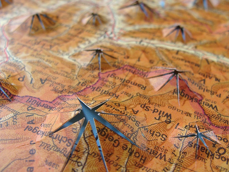 Gorgeous Collages Made Entirely Of Old Maps - Fast Company