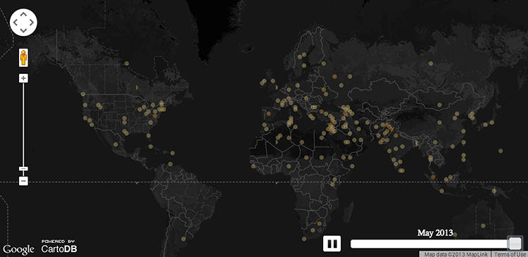 A Biased Map Of Every Global Protest In The Last 40+ Years - Fast Company